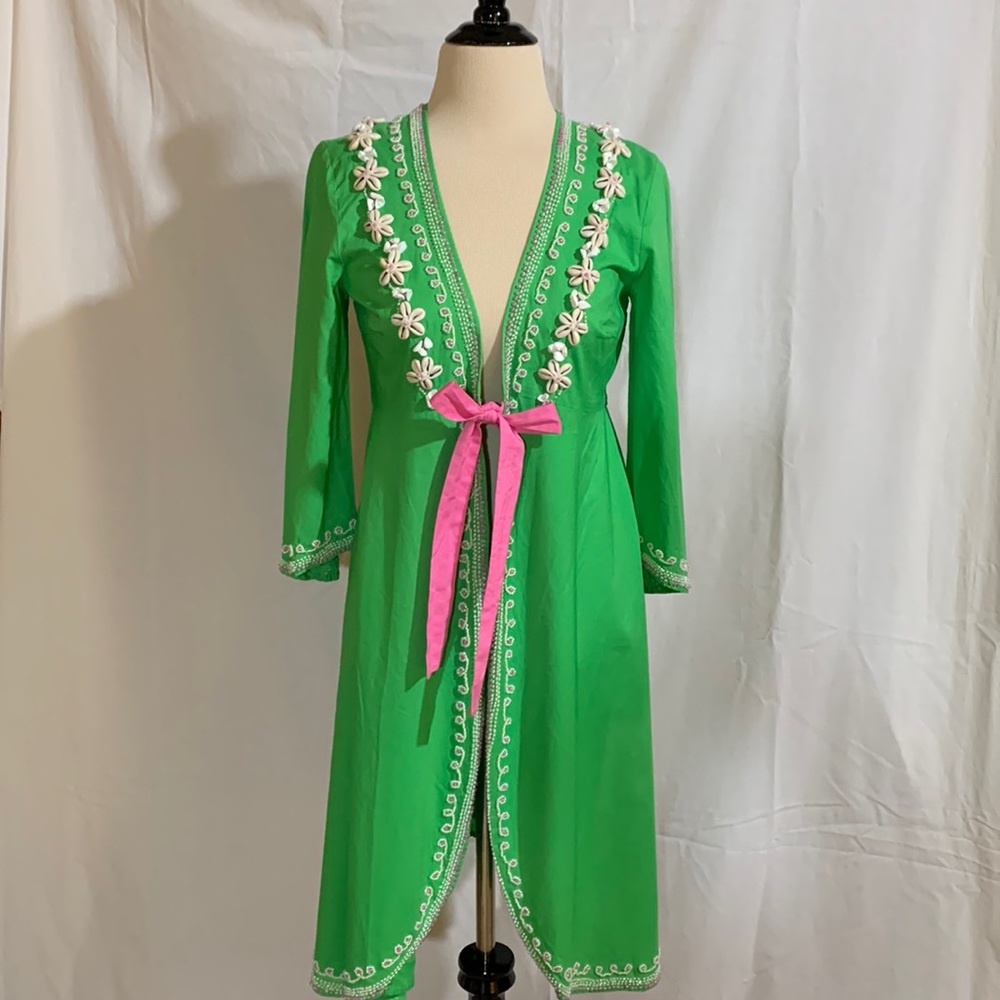 Rare Vintage Lilly Pulitzer Green Cowrie Shell & Bead… - Gem